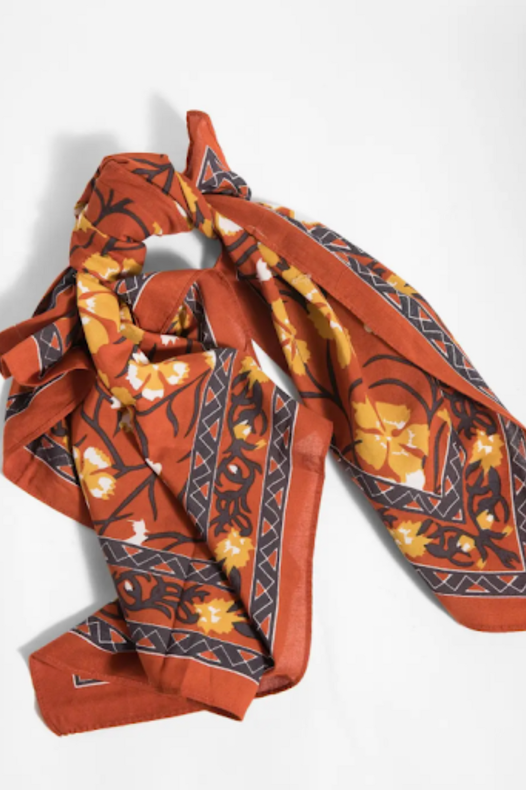 Saachi Floral Silk Bandana Scarf – Social Threads