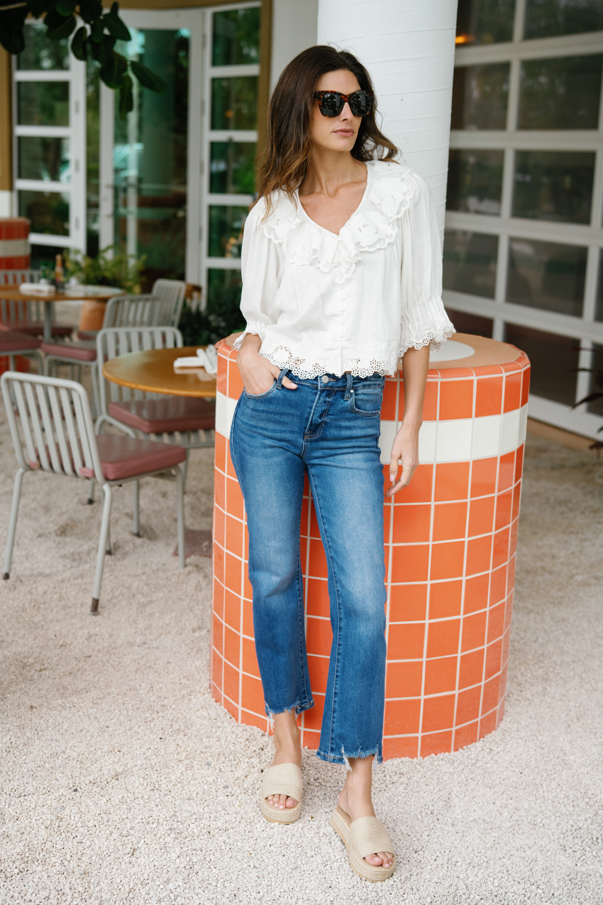 Risen High Rise Step Hem Jeans – Social Threads