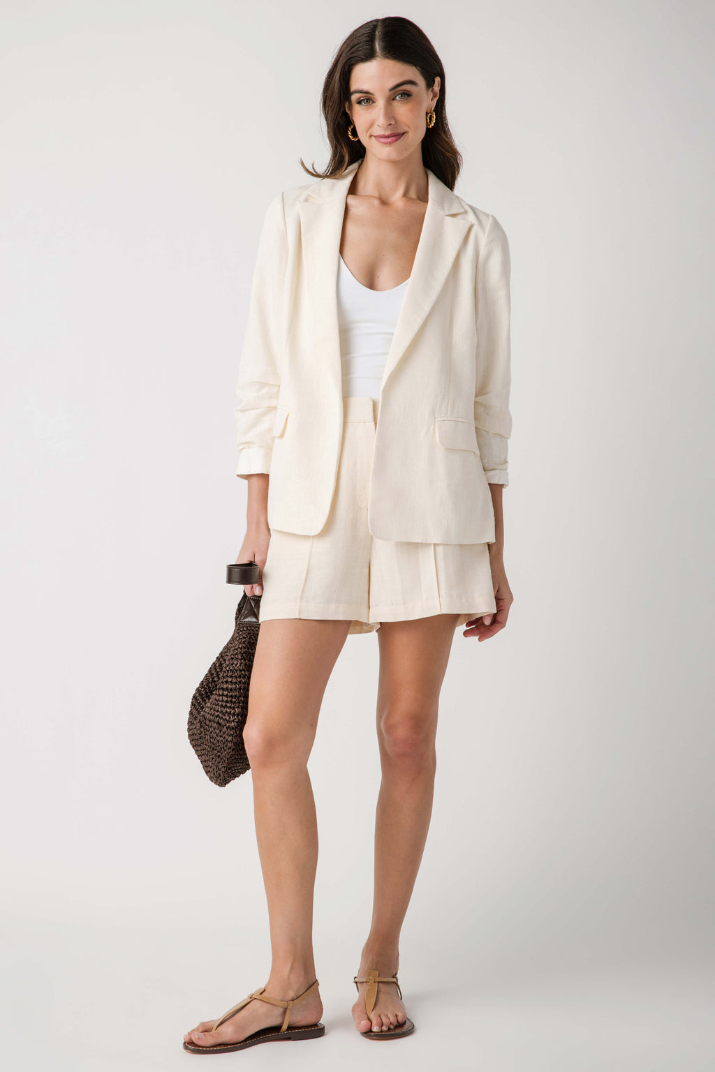 Skies Are Blue Linen Blazer – Social Threads