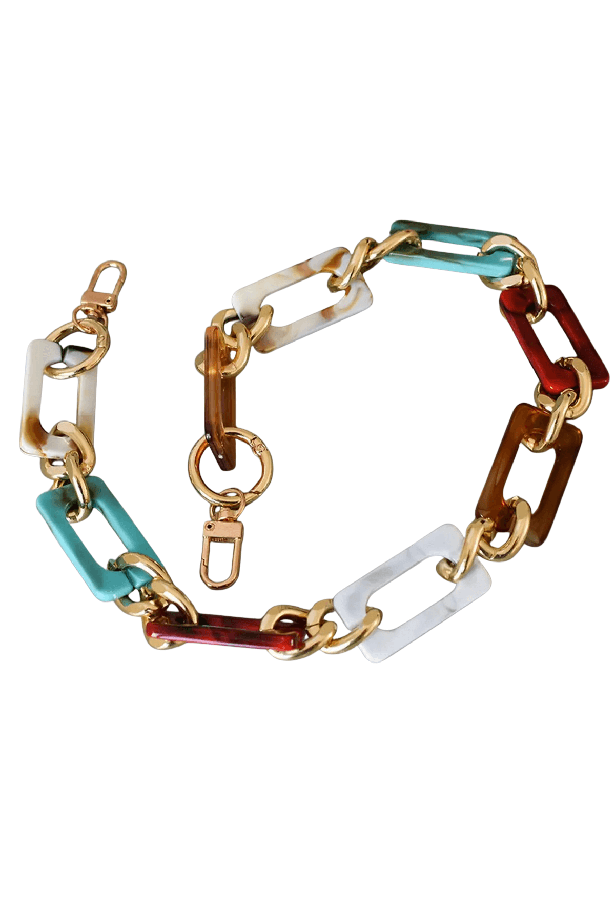 Accity Rectangle Colorful Mixed Bag Chain – Social Threads