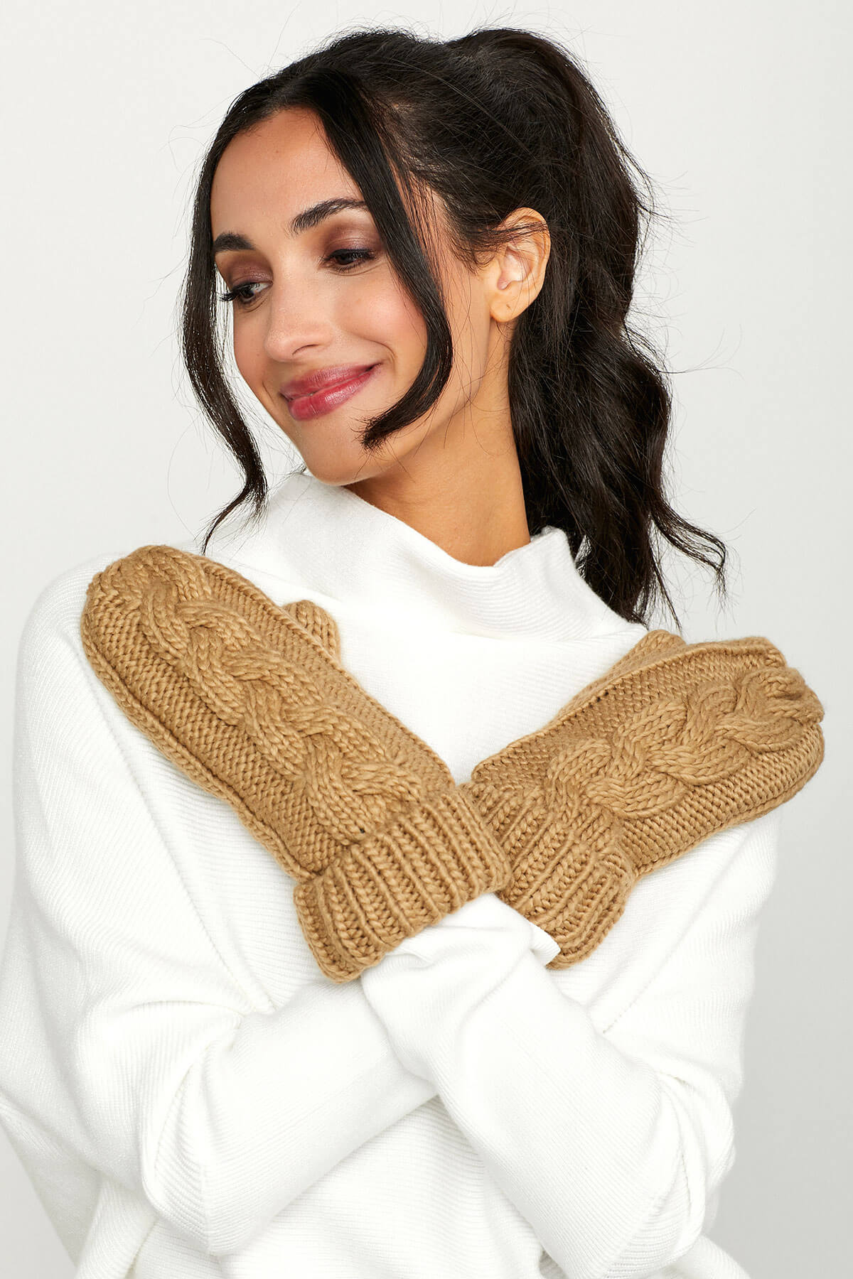 Panache Cable Solid Mittens – Social Threads